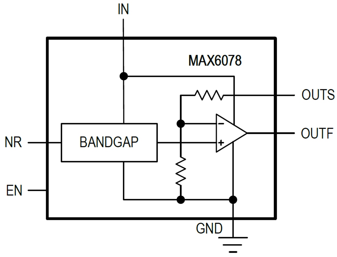 MAX6078 Precision Voltage Reference - Analog Devices / Maxim Integrated | Mouser